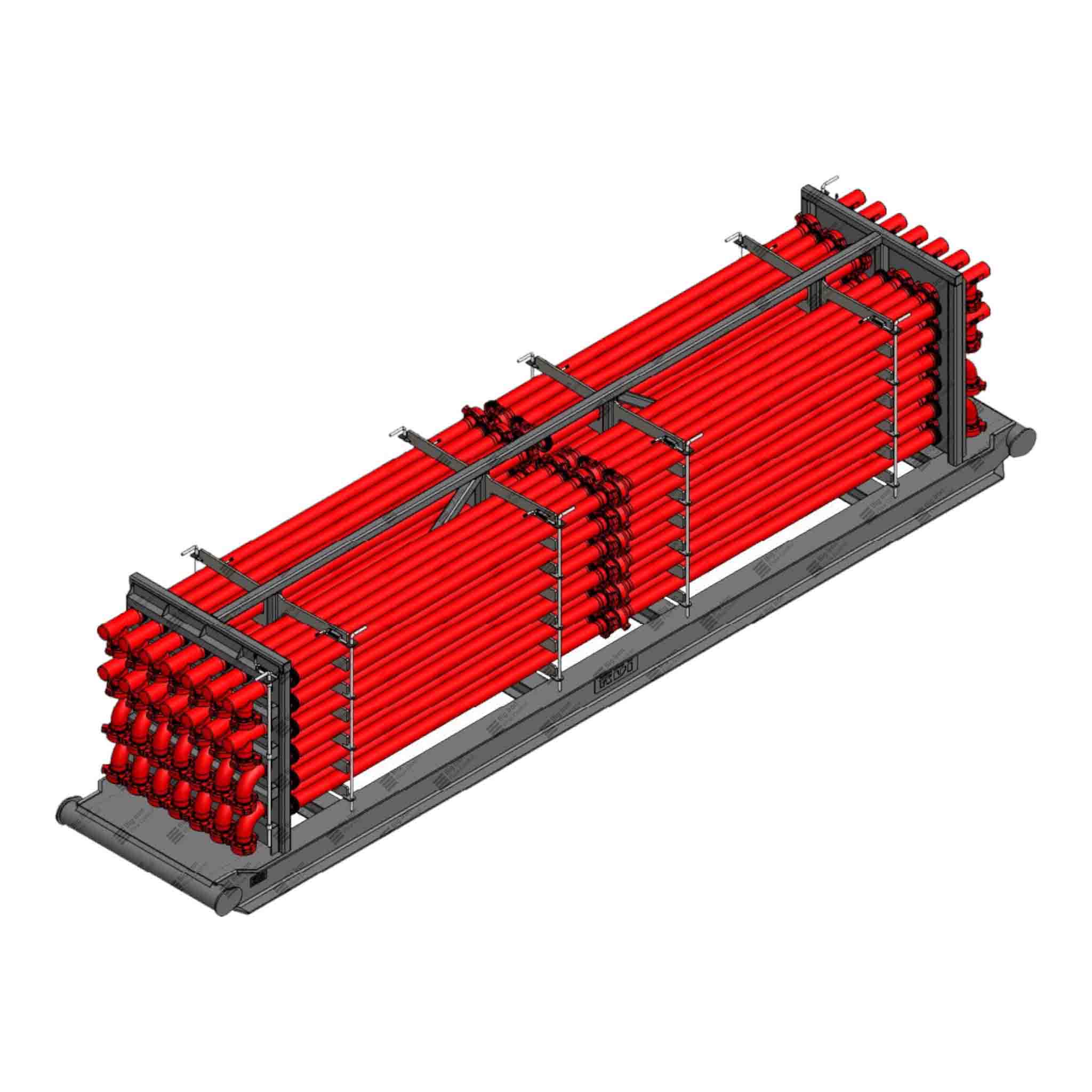 Skid - Pipe Rack - 3" Fig 206/1502 X 20' Pup Joints - 40,000Lbs Max Ca ...